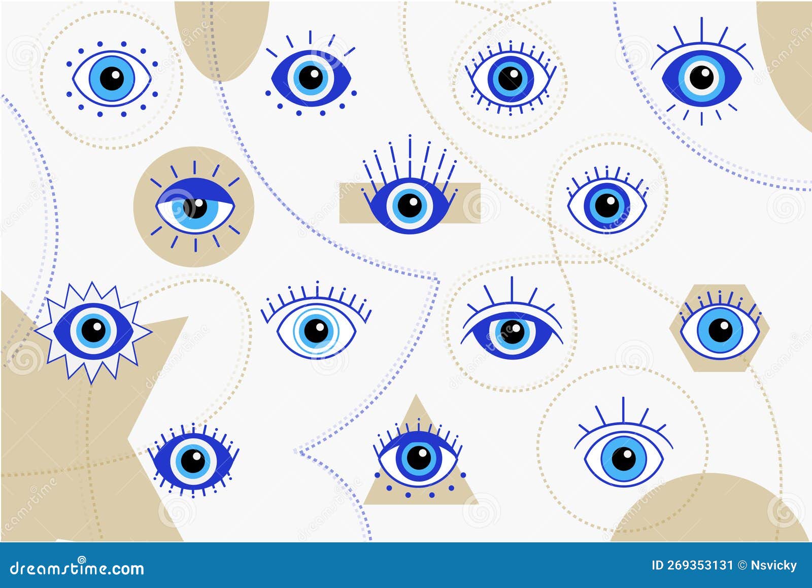 Evil Eye Set, Simple Design. Mystical and Esoteric Icons Stock Vector ...