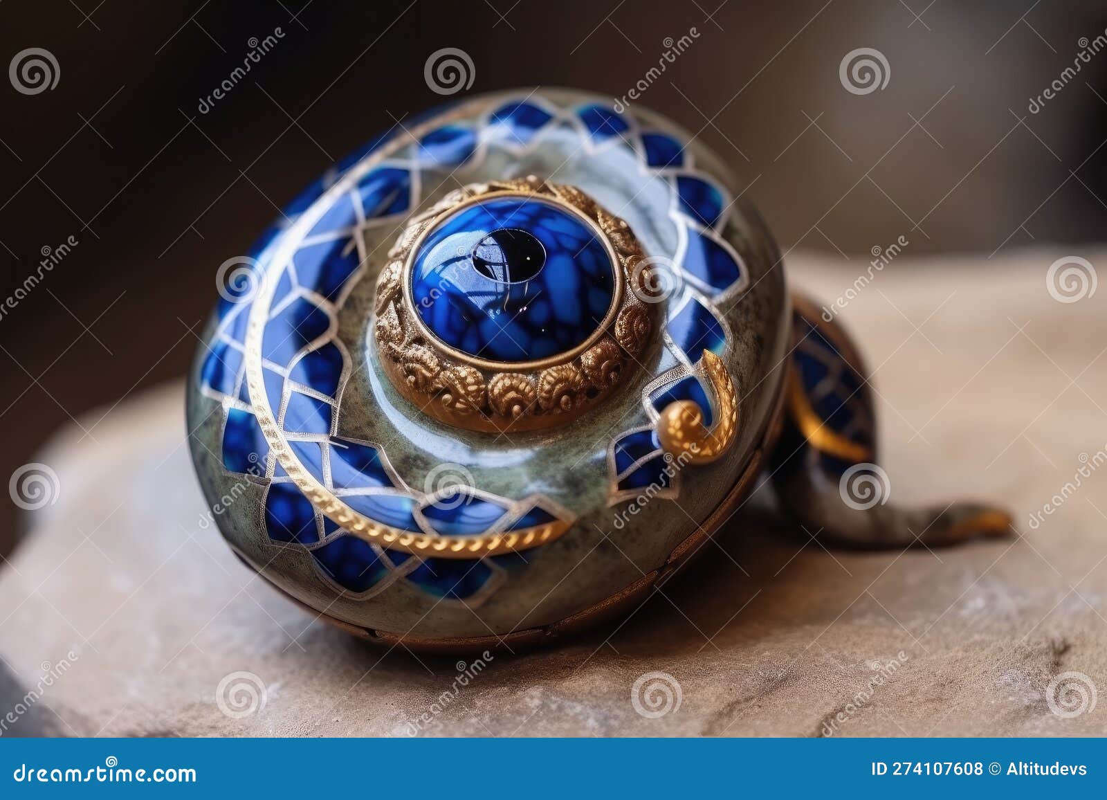 Evil Eye with Snake, Symbol of Protection and Healing Stock ...