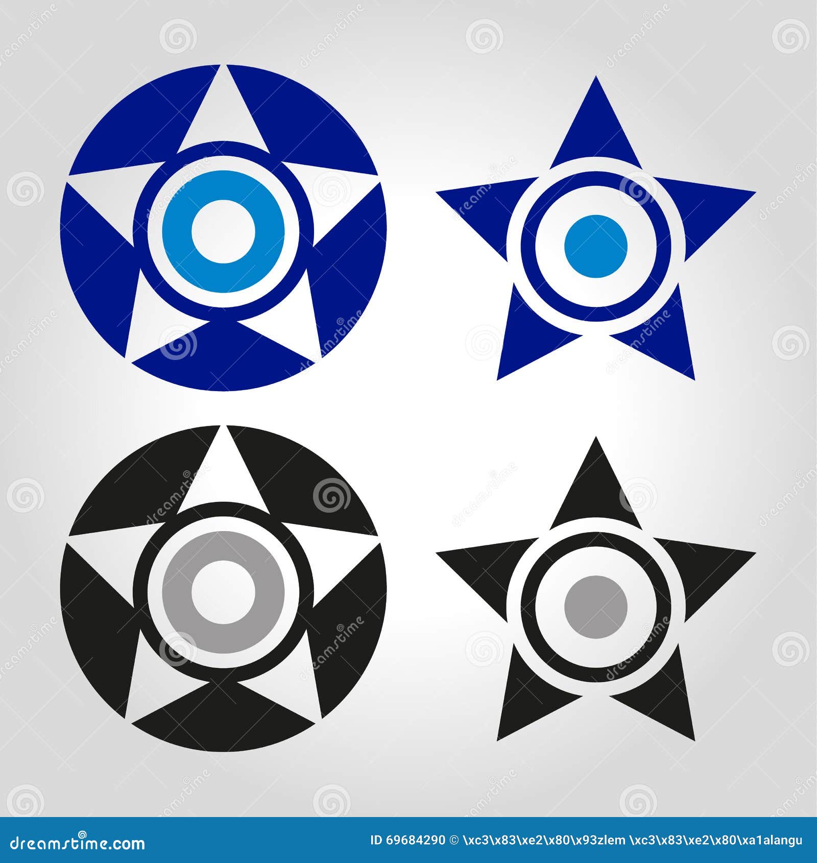 Star and Evil Eye Logo Vector Illustration Stock Vector - Illustration ...