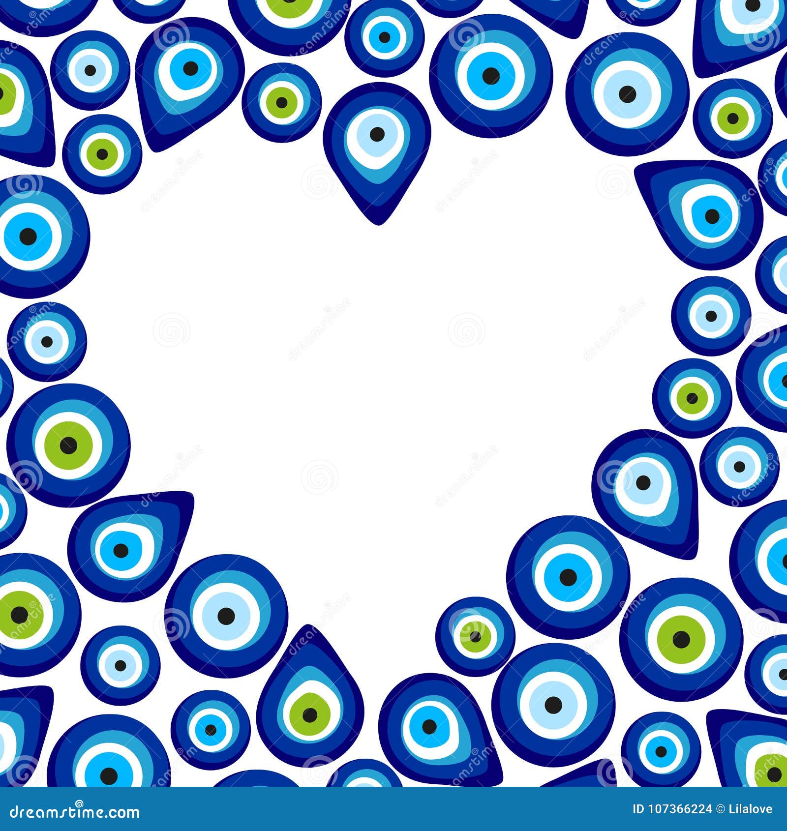 Evil Eye Vector Background Card Stock Vector - Illustration of greek ...