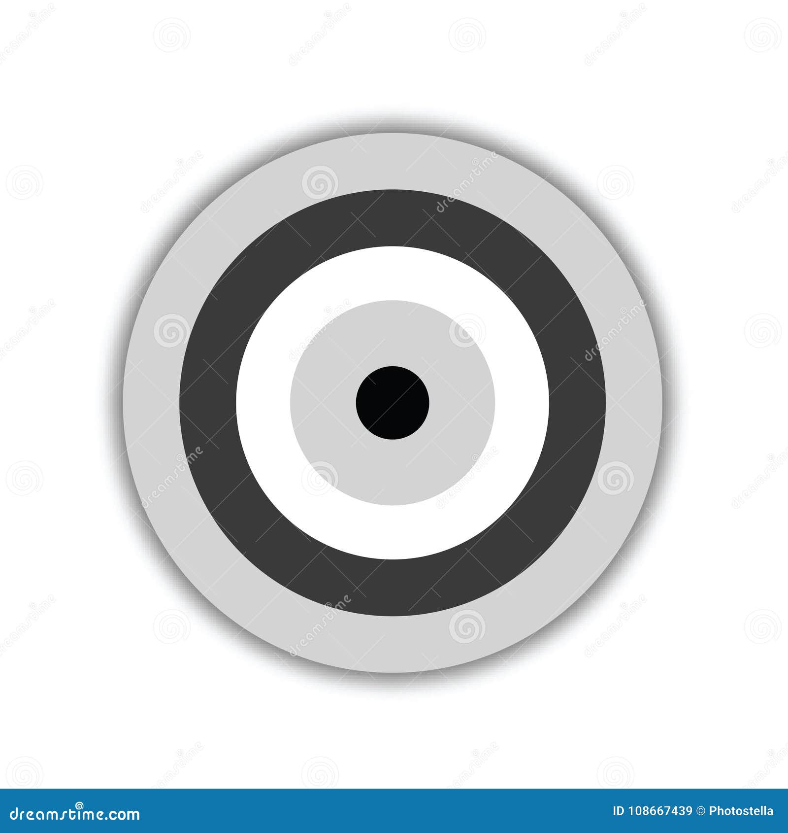 Evil Eye Vector in Black and Grey Colors Stock Vector - Illustration of ...