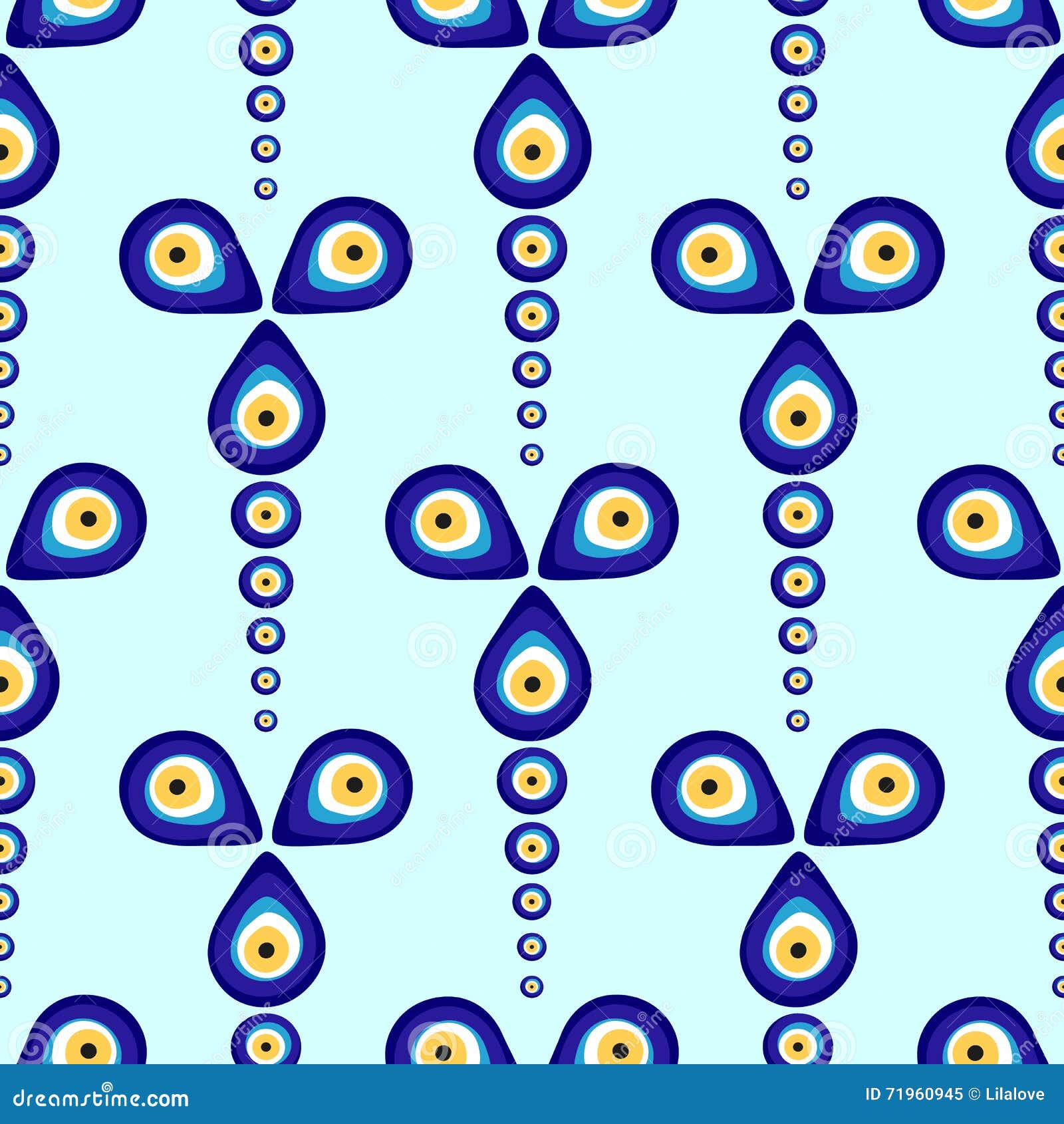 Evil eye vector pattern. stock vector. Illustration of isolated - 71960945