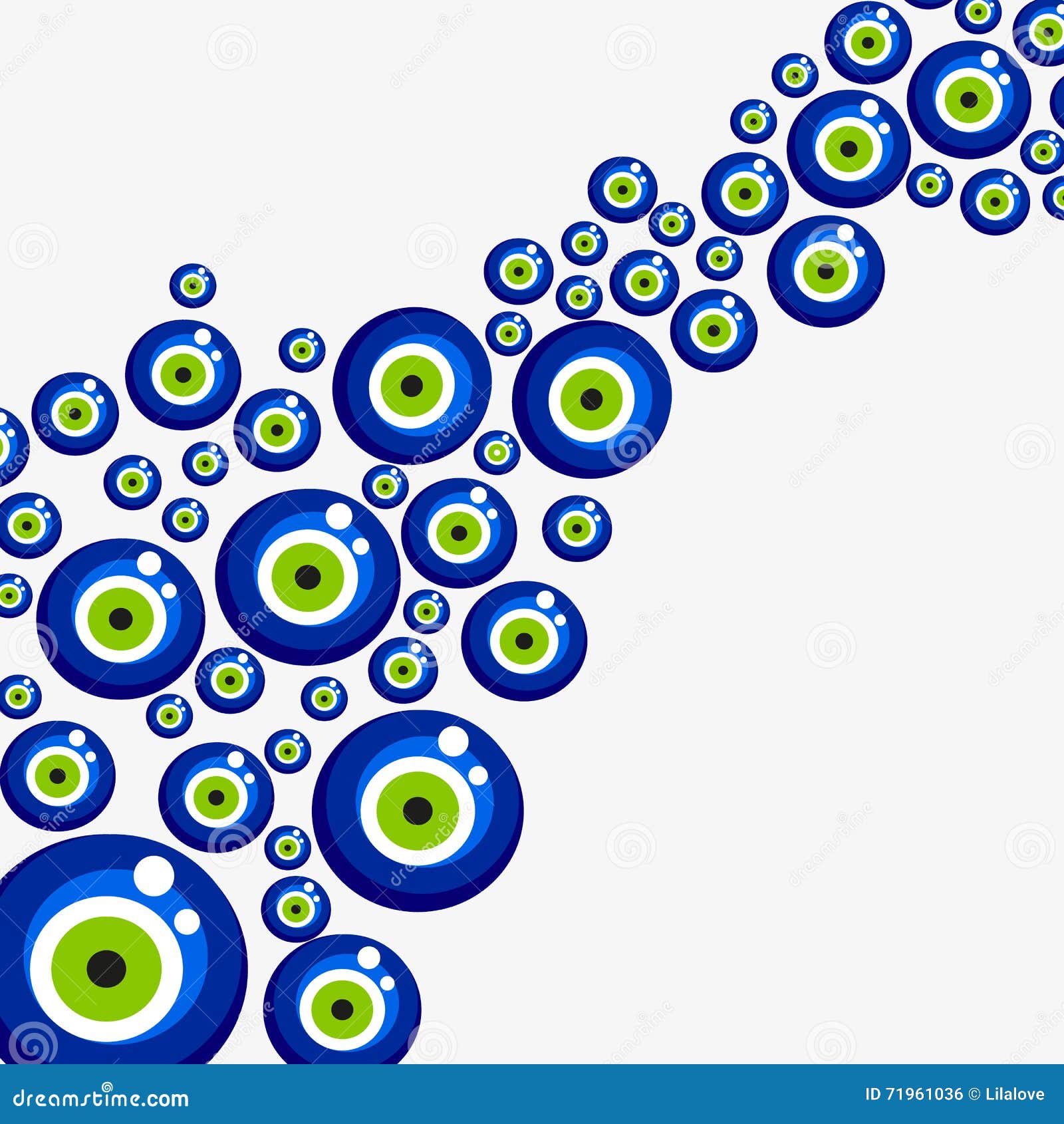 Evil eye vector pattern. stock vector. Illustration of nazar - 71961036
