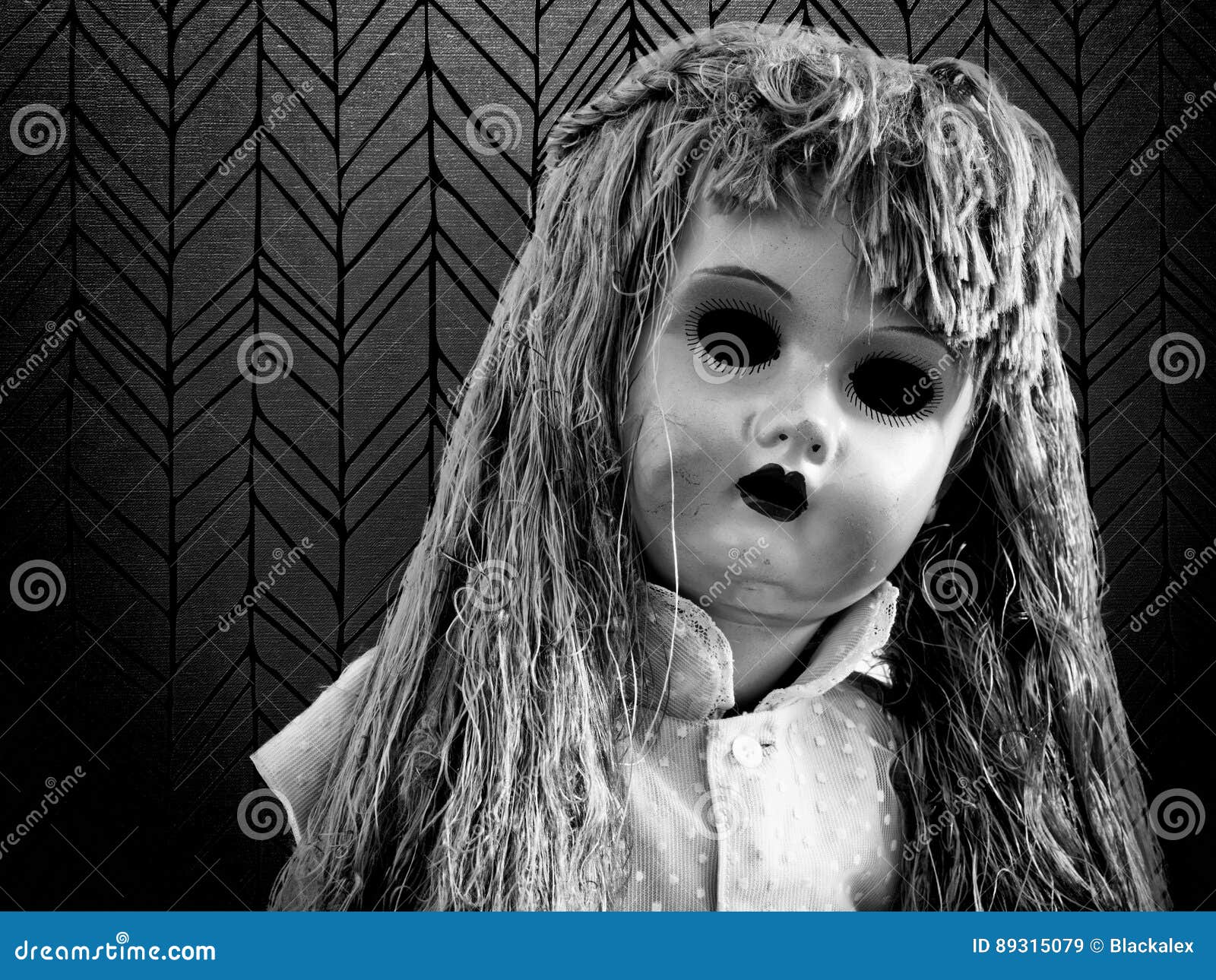 Evil eyeless doll stock image. Image of dark, horror - 89315079