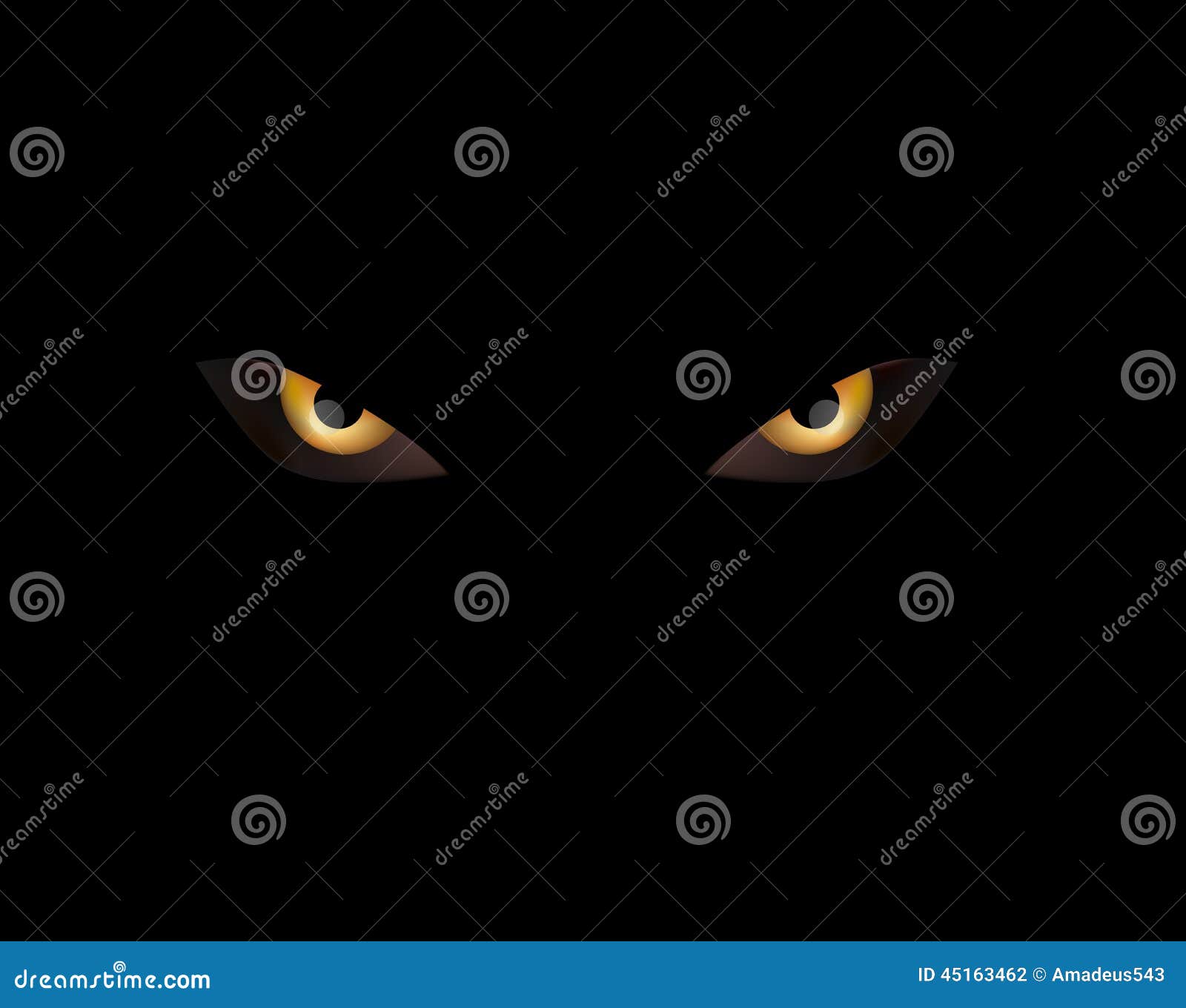 Evil eyes on black stock vector. Illustration of eyes - 45163462