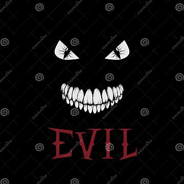 Evil eyes and teeth stock vector. Illustration of devil - 83222773