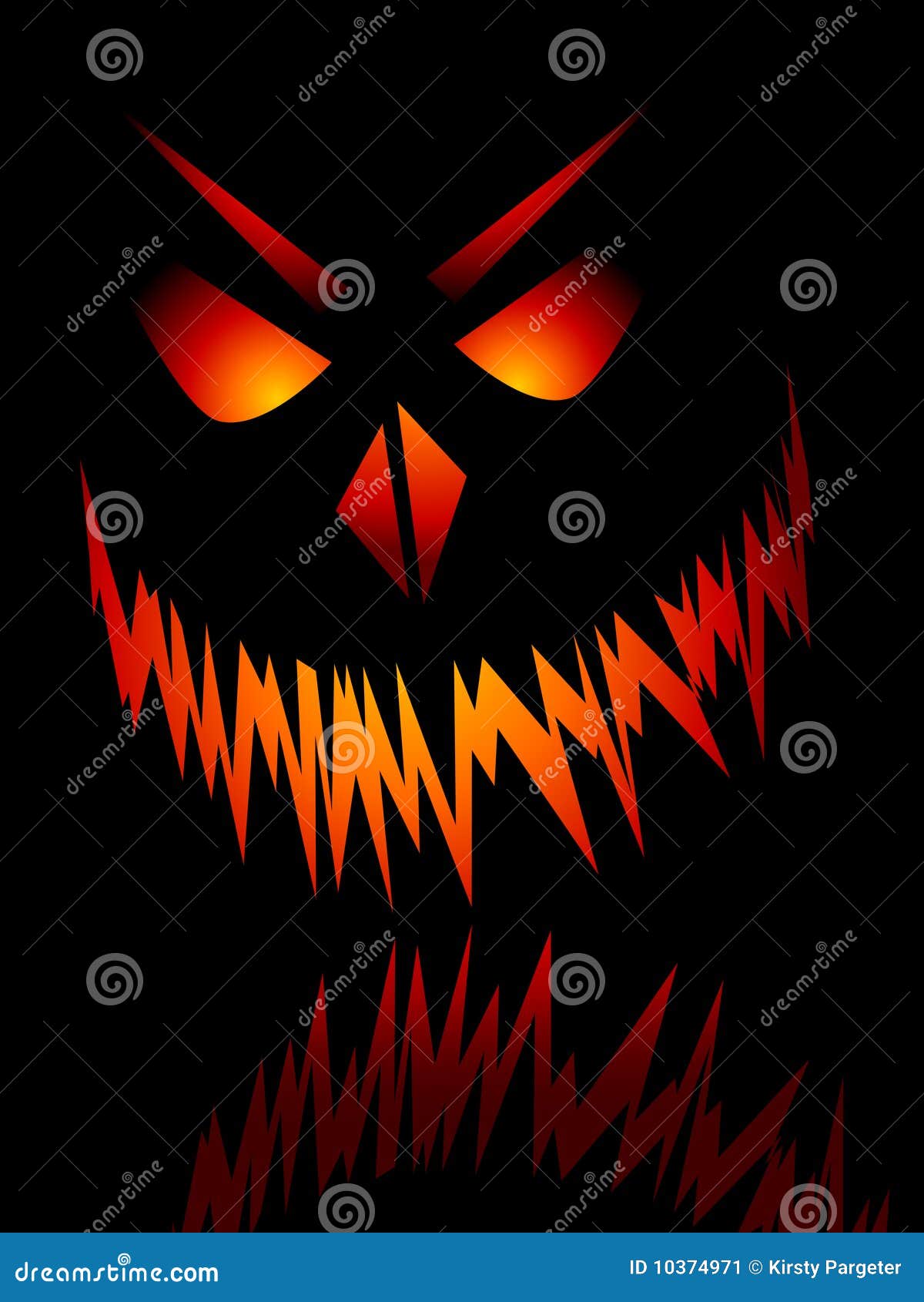 Evil face stock vector. Illustration of horror, pumpkin - 10374971