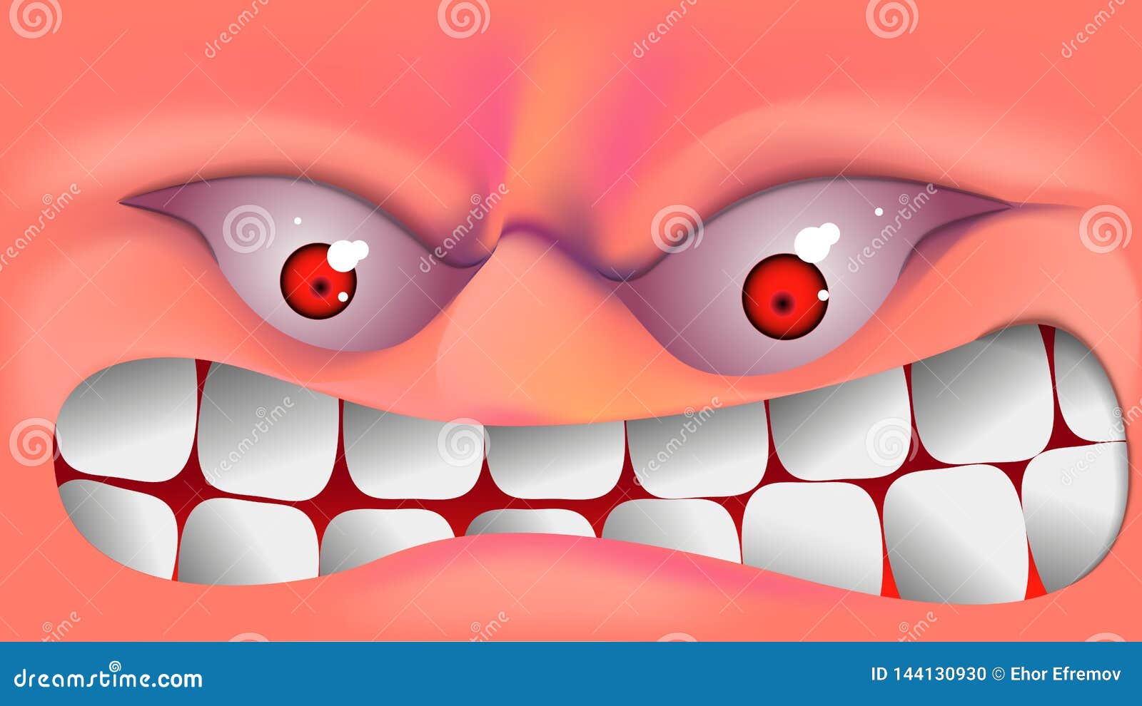 Evil face . stock vector. Illustration of concept, human - 144130930