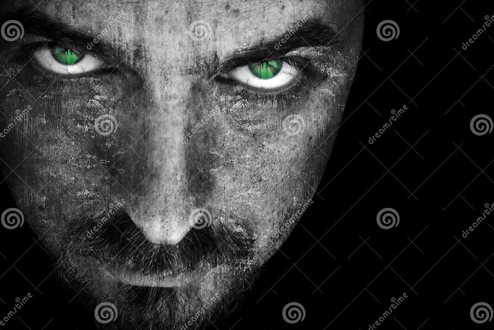 Evil face stock image. Image of horror, halloween, black - 5440469