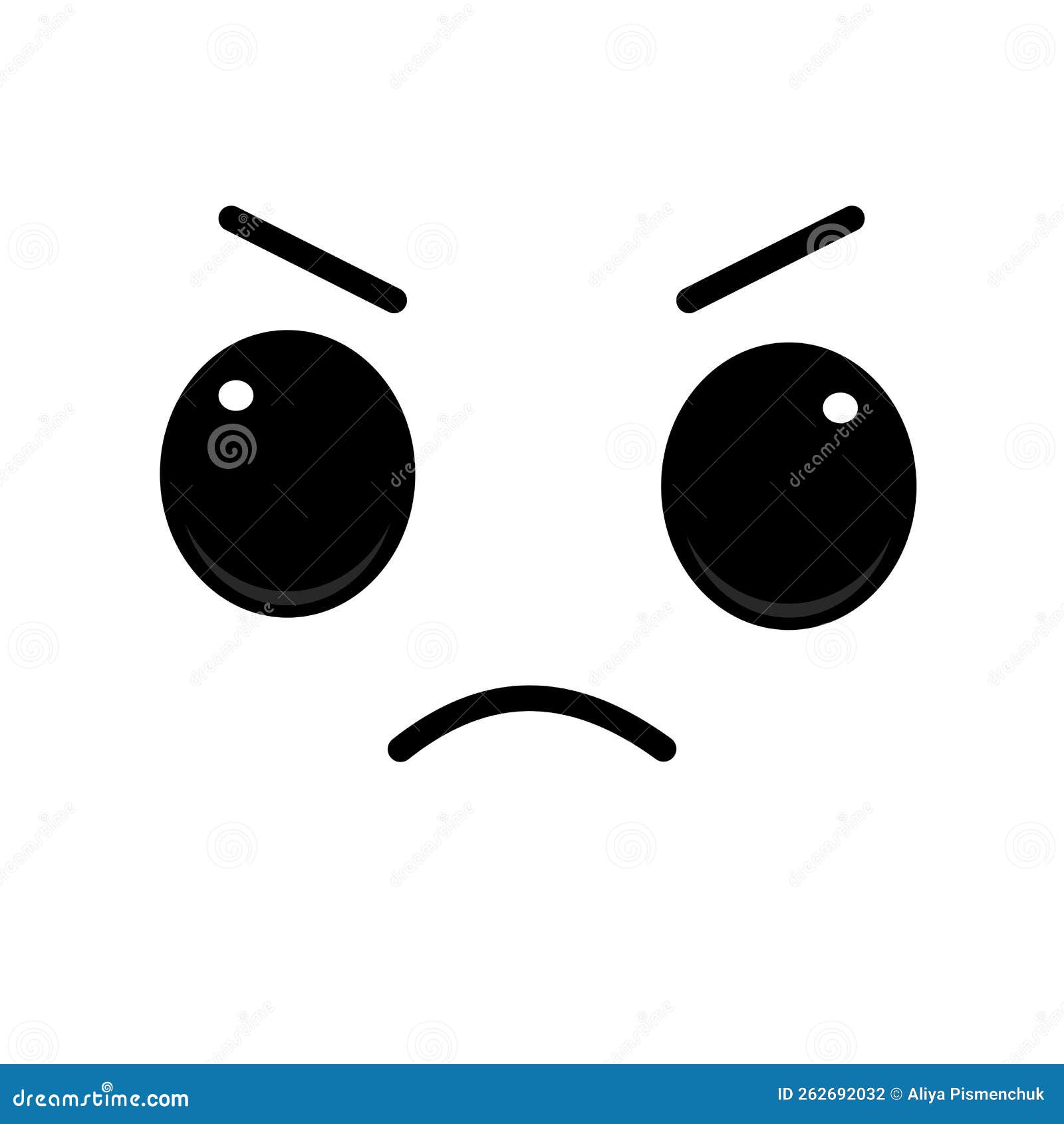The Evil Face of the Character Stock Vector - Illustration of color ...