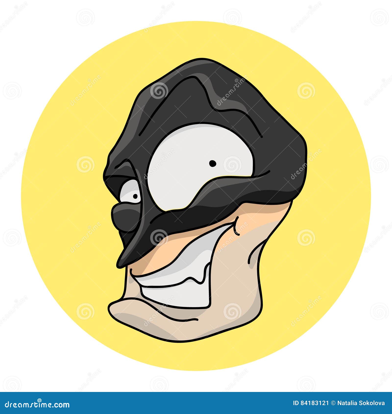 Evil Face Cartoon Vector | CartoonDealer.com #10374971