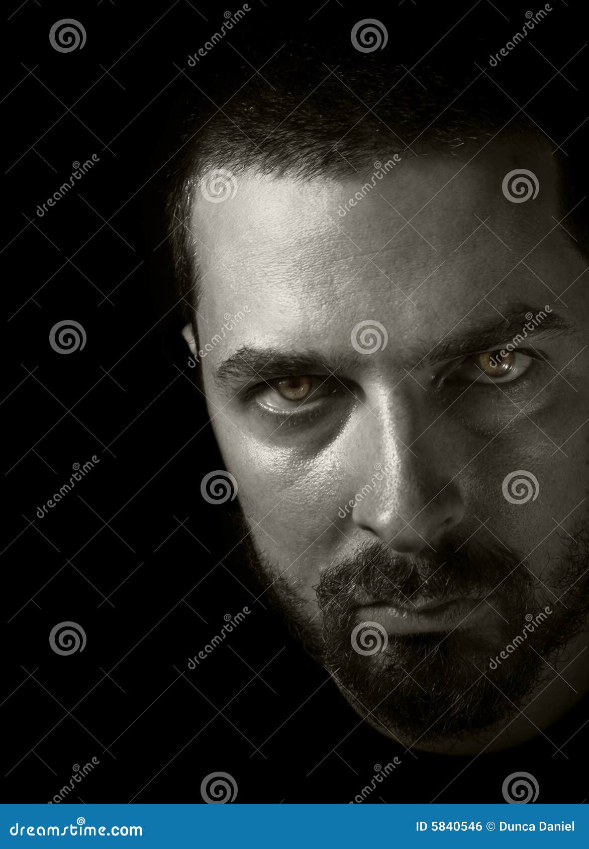 Evil face in the dark stock photo. Image of closeup, horror - 5840546