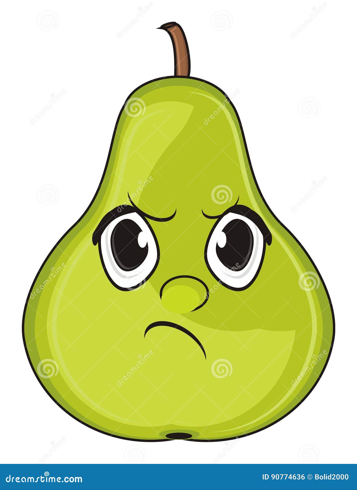 Evil face of pear stock illustration. Illustration of food - 90774636