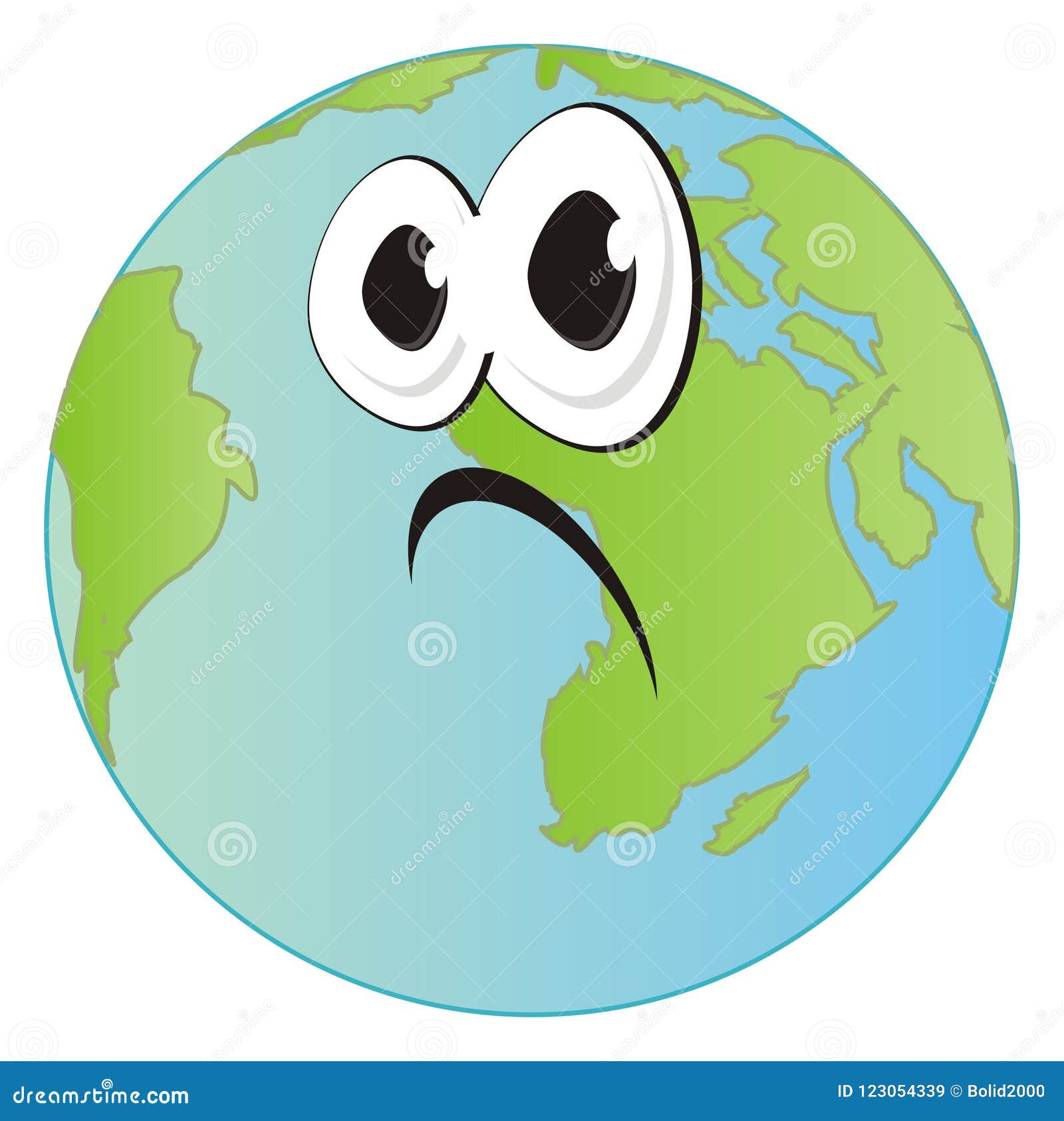 Evil face of planet stock illustration. Illustration of ecology - 123054339