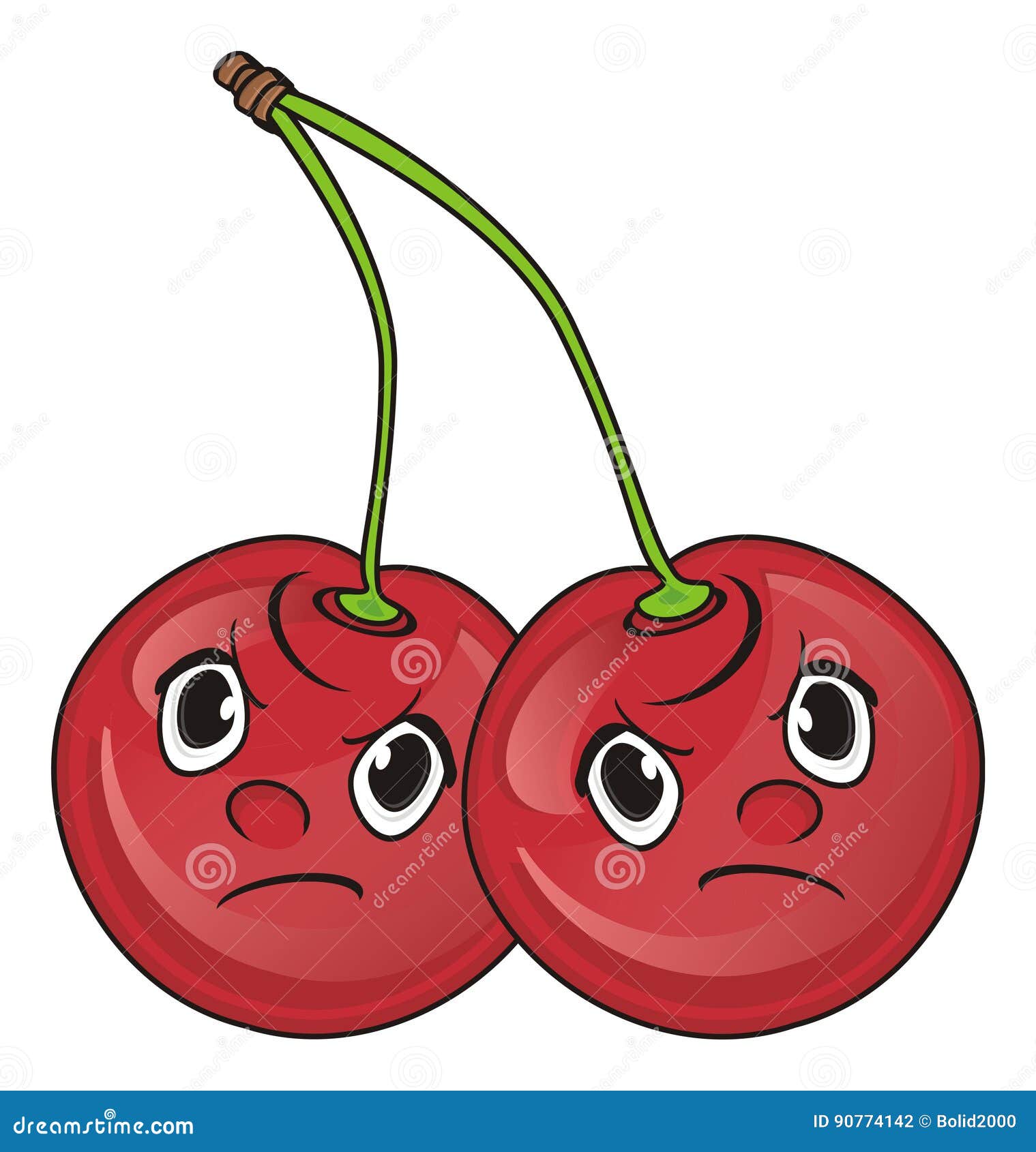 Evil faces of cherry stock illustration. Illustration of taste - 90774142