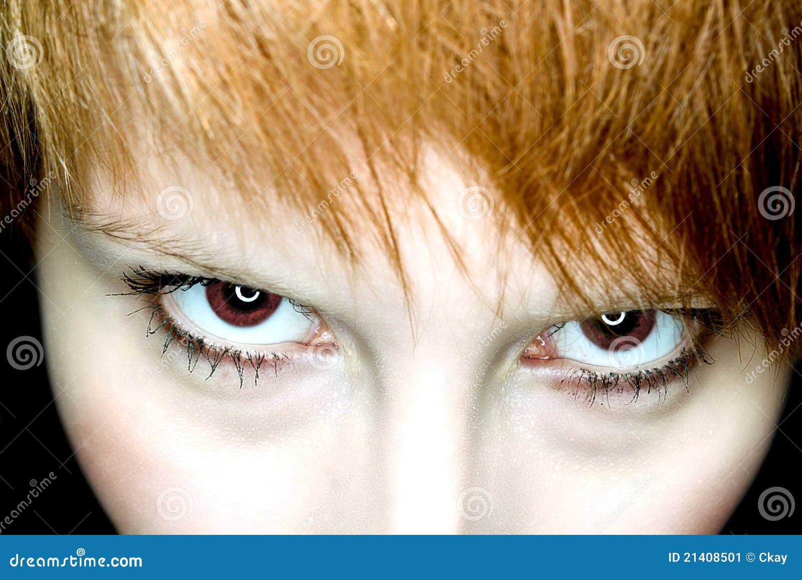 Evil Female Vampire Eyes Watching Stock Image - Image of eyes, angry ...