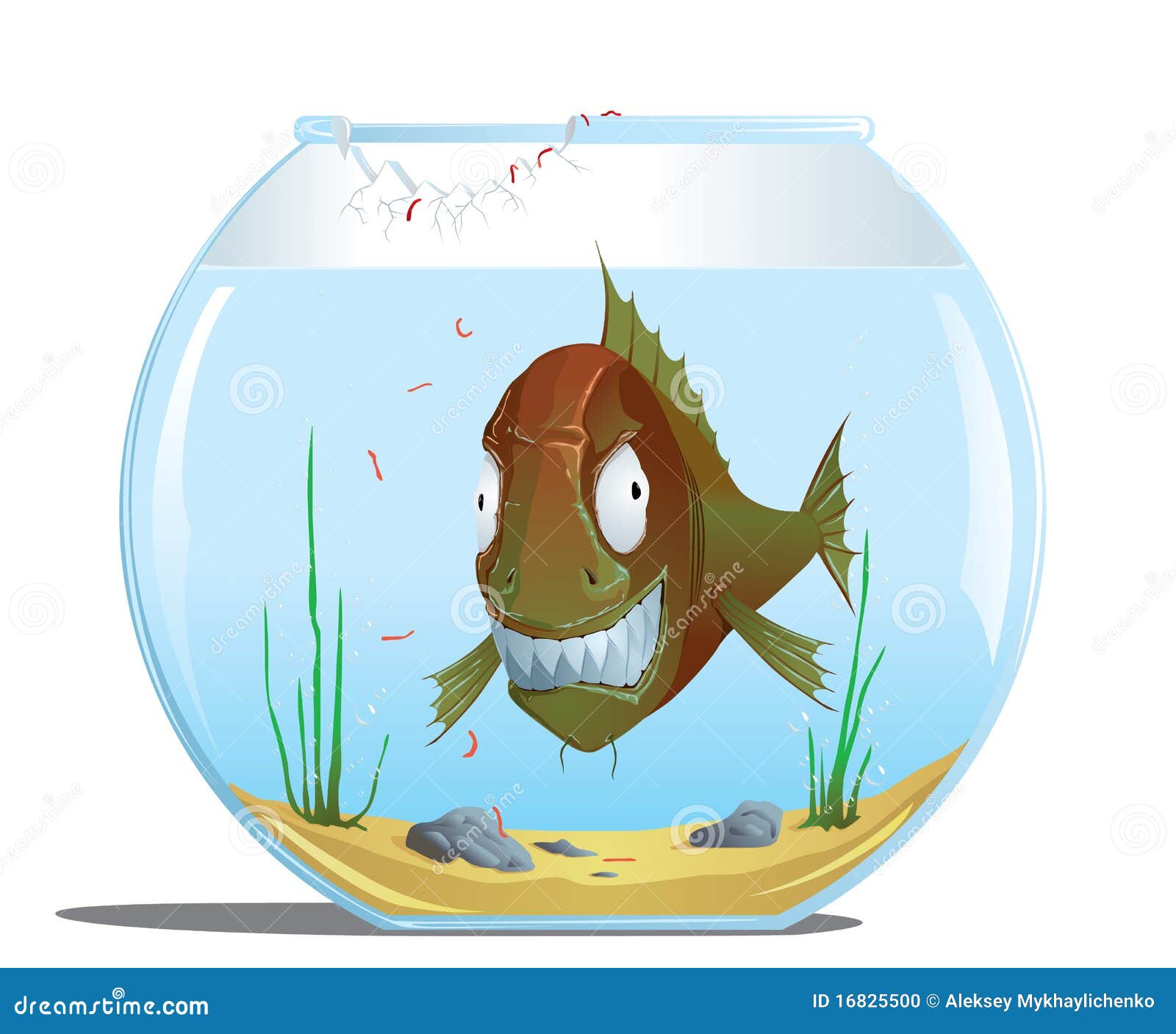 Evil Fish Set. Vector Clip Art Illustration With Simple Gradients ...