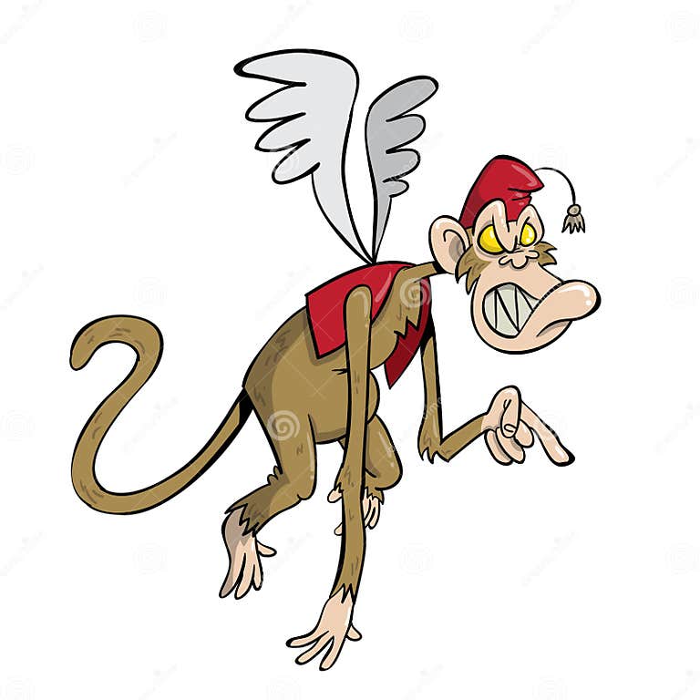 Evil Flying Monkey Pointing Stock Vector - Illustration of soldier ...