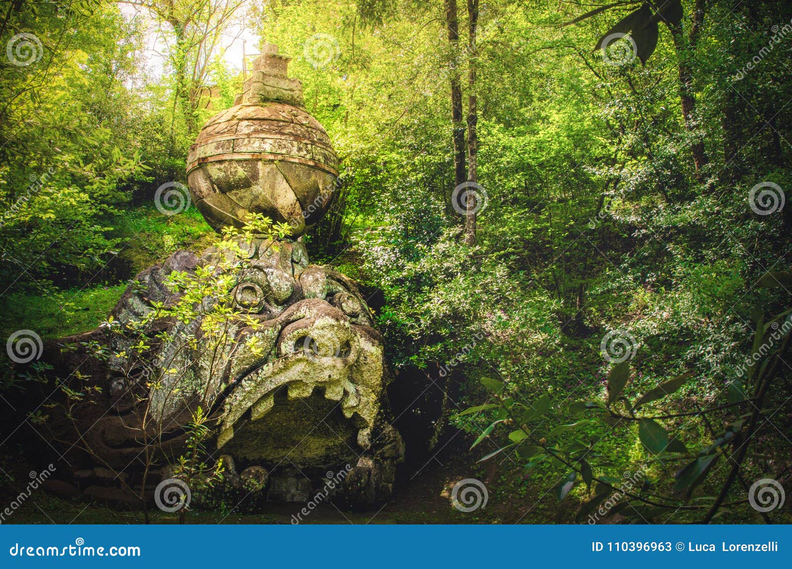 Evil Forest Statue Bomarzo Sacred Forest - Italy Editorial Stock Photo ...