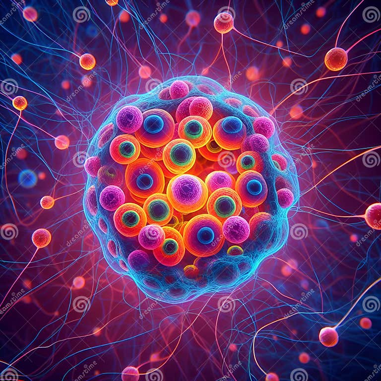 Evil Germs with Beautiful Colors. Stock Image - Image of biology ...