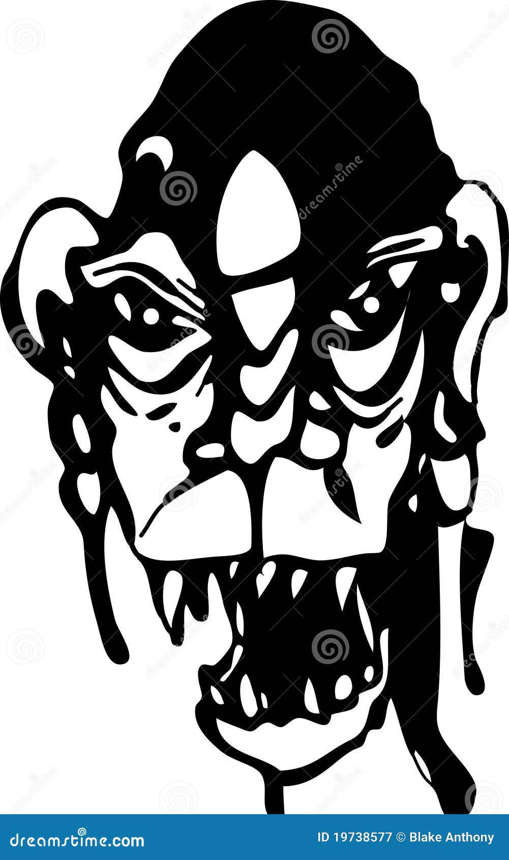 Evil Ghoul Monster stock vector. Illustration of evil - 19738577
