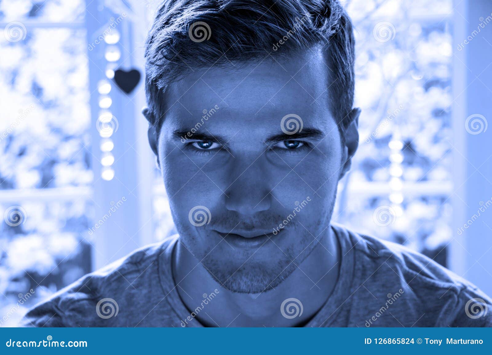 Evil Good Looking Man Looking at Camera Stock Photo - Image of clean ...