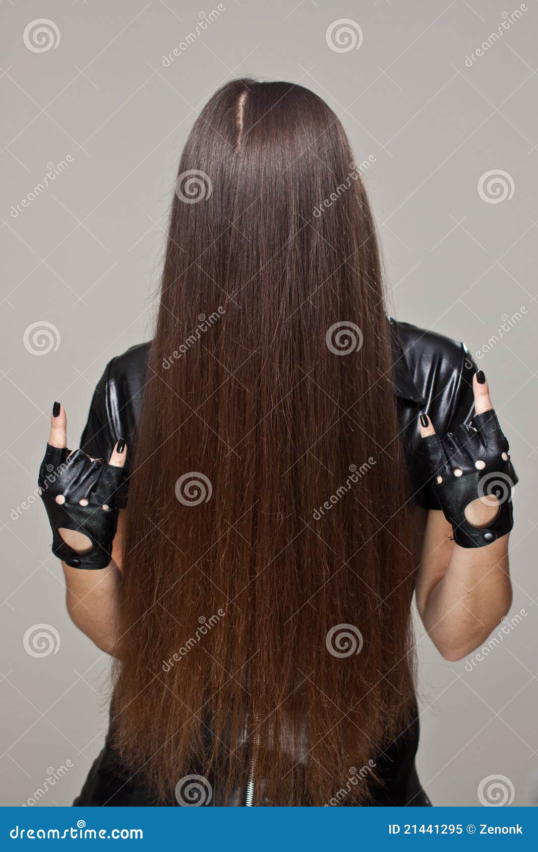 Evil hair stock image. Image of black, woman, long, gloves - 21441295