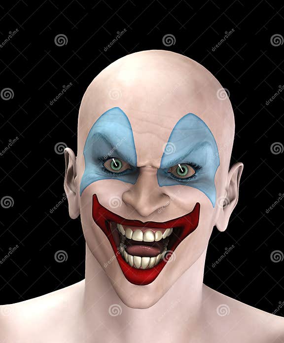 Evil Halloween Clown stock illustration. Illustration of exultant ...
