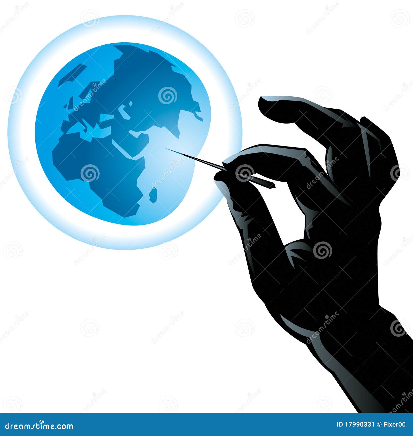 Evil Hand stock vector. Illustration of experiment, angry - 17990331