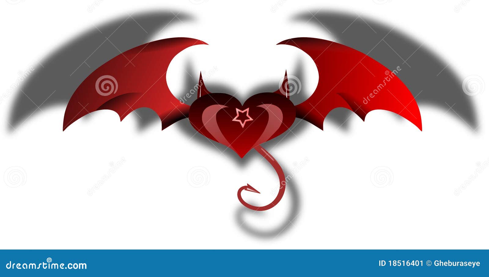 Evil Heart With Wings