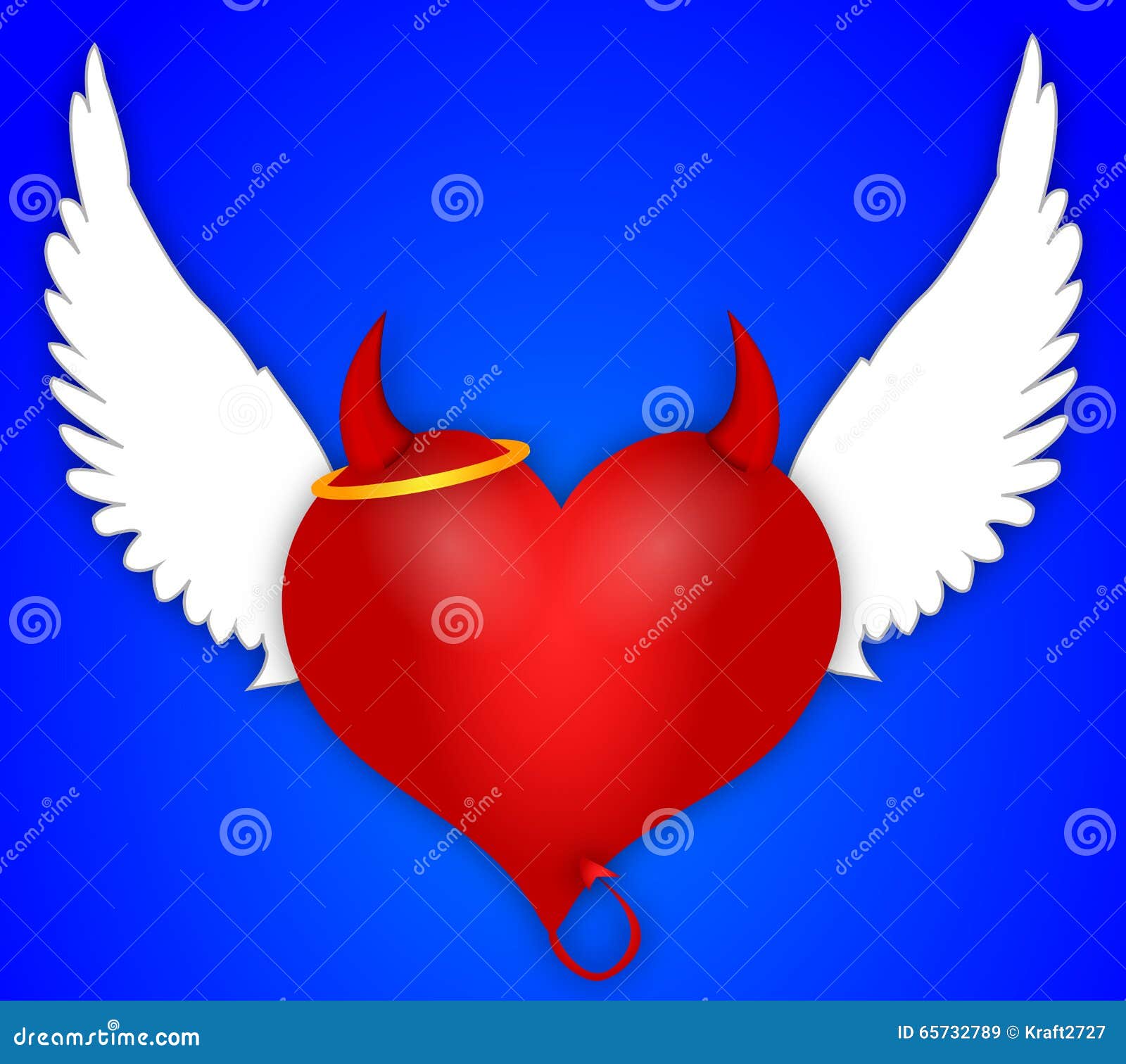 Evil heart stock vector. Illustration of greeting, abstract - 65732789