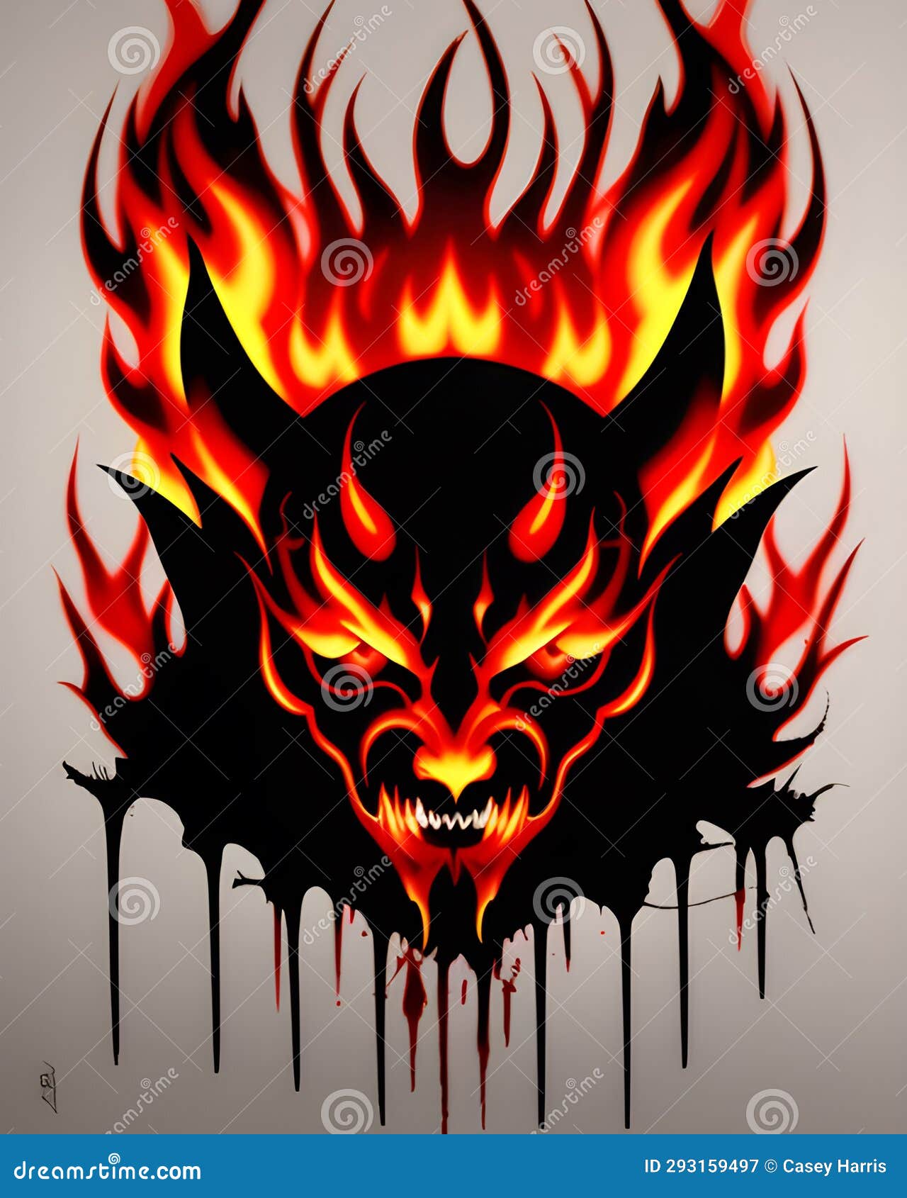 Evil Illustrated stock illustration. Illustration of poster - 293159497