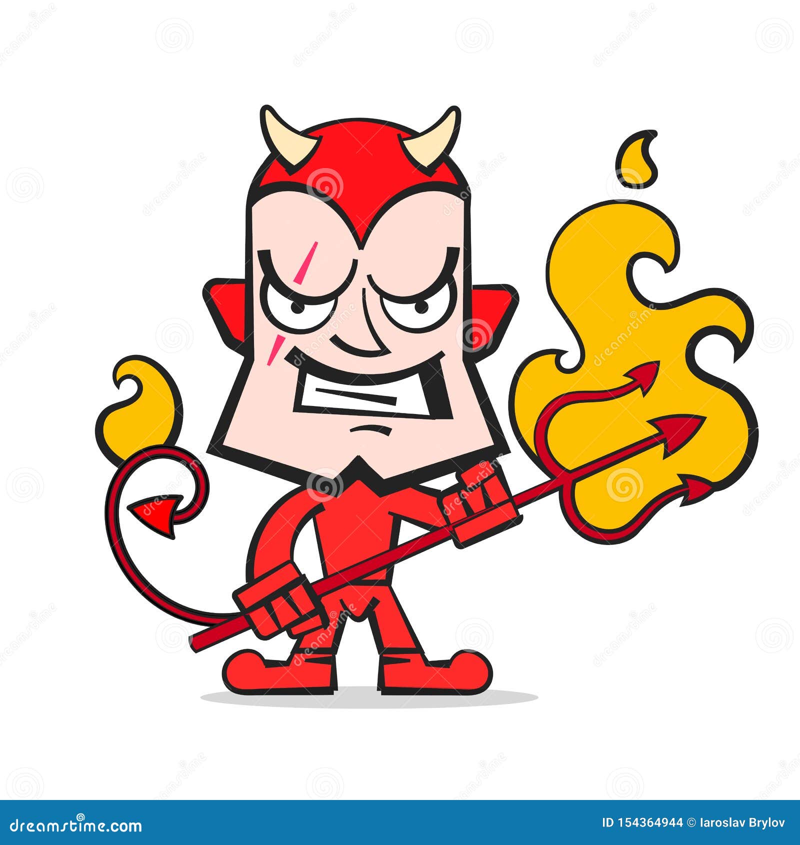 Evil Imp Colored Emoji Sticker Icon. Element Of Emoji For Mobile ...