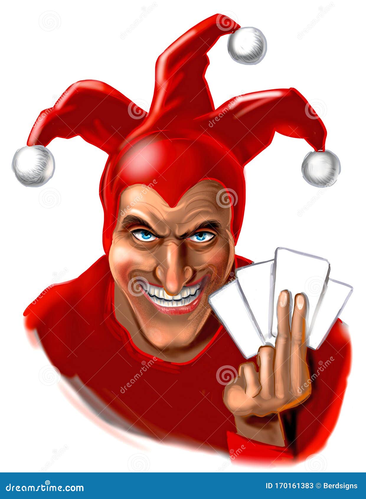 Evil jester stock illustration. Illustration of character - 170161383