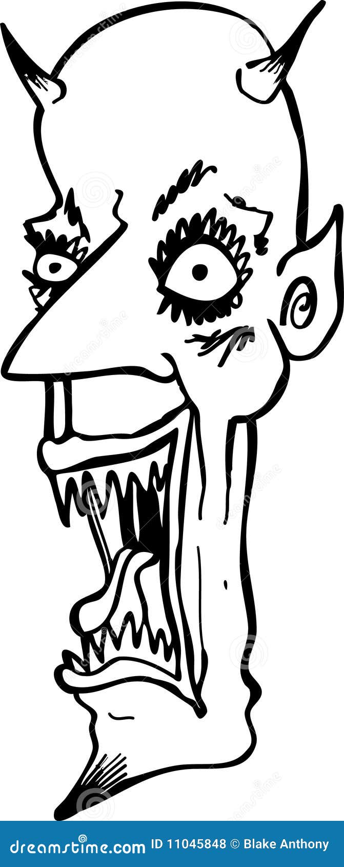 Evil Laughing Cartoon Devil Stock Vector - Illustration of monster ...