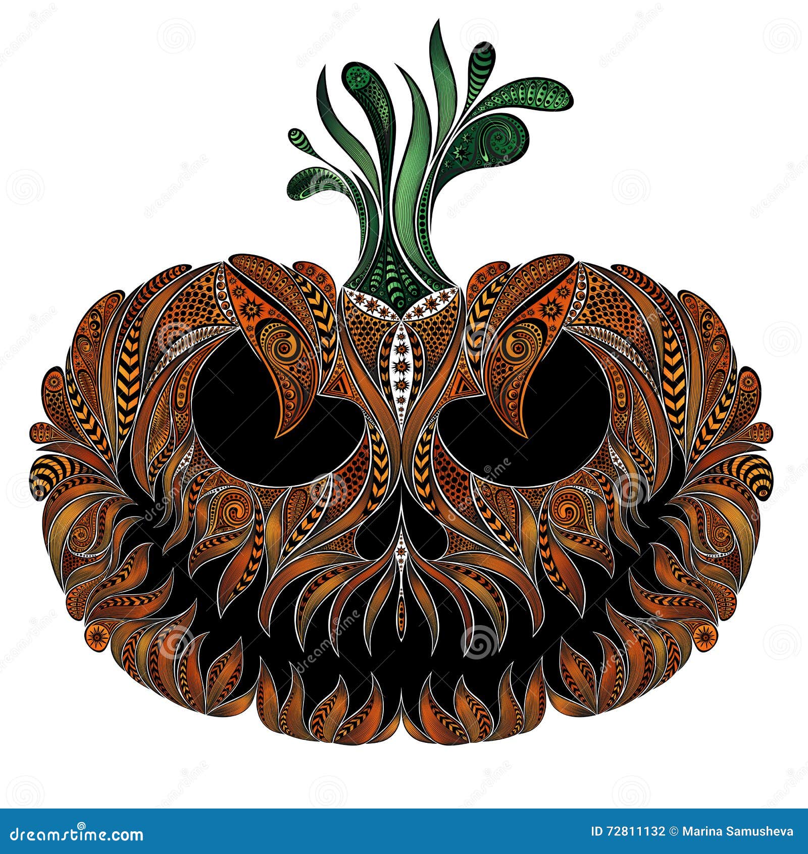Evil laughing pumpkin face stock illustration. Illustration of ...