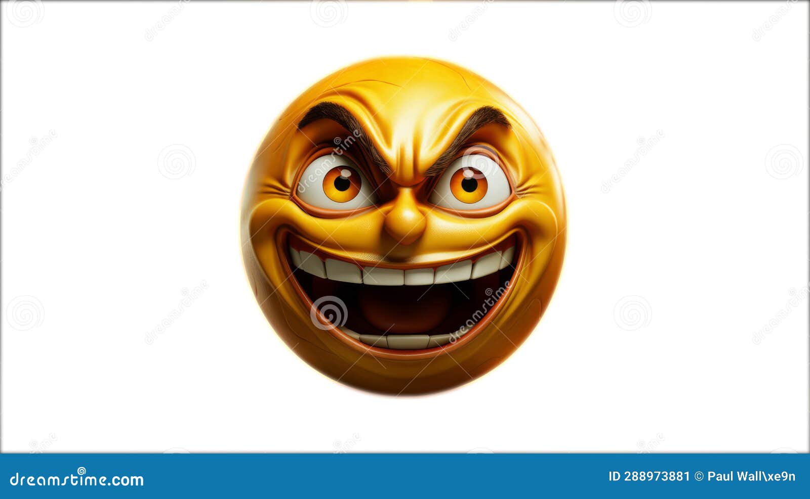 Evil Laughing Smiley Character. Made with Generative AI. Stock ...