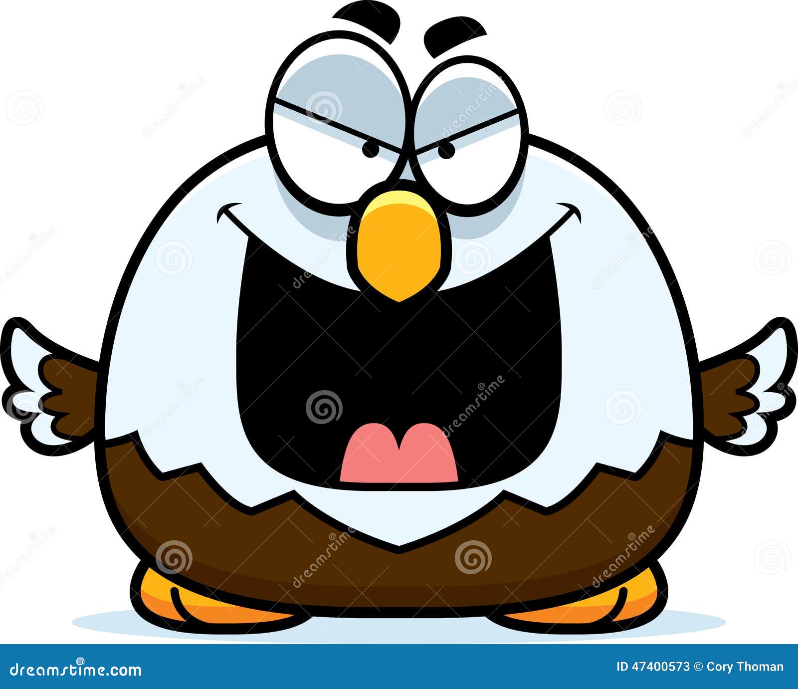 Evil Little Bald Eagle stock vector. Illustration of graphic - 47400573