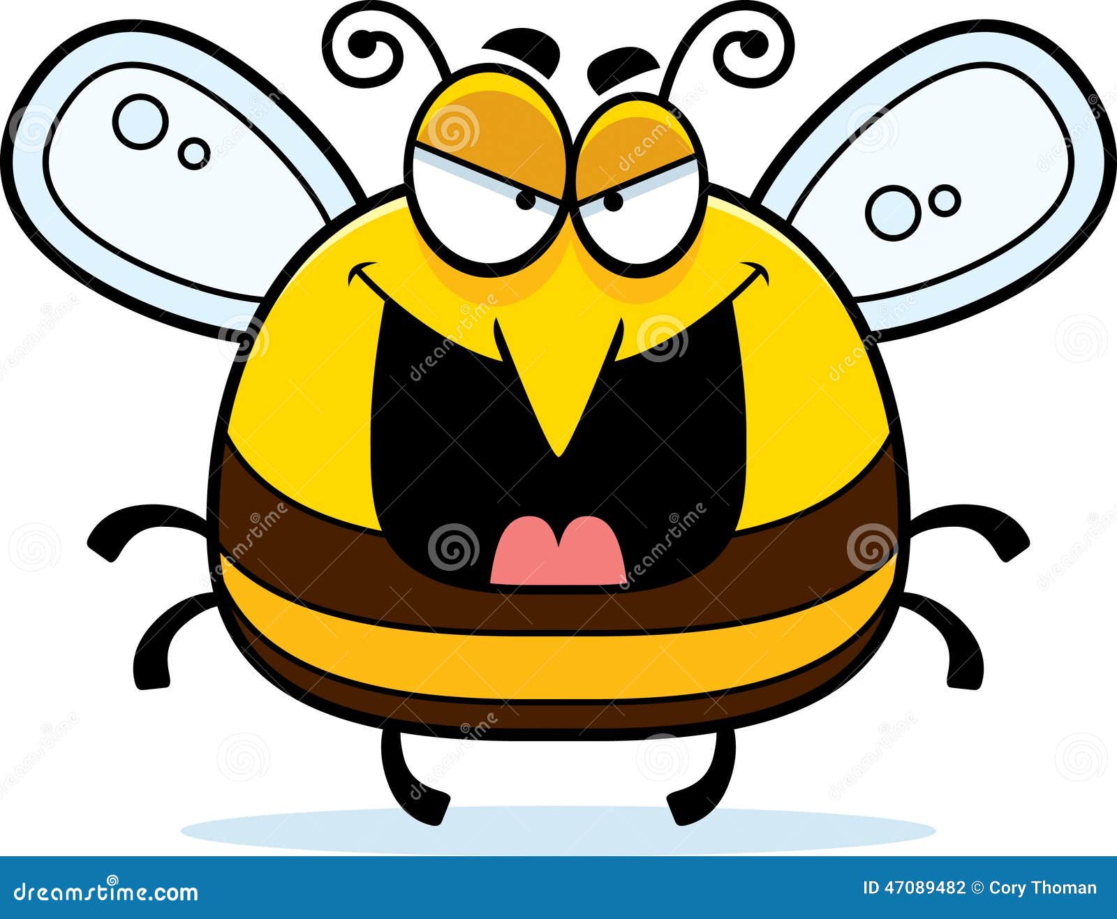 Evil Little Bee stock vector. Illustration of vector - 47089482