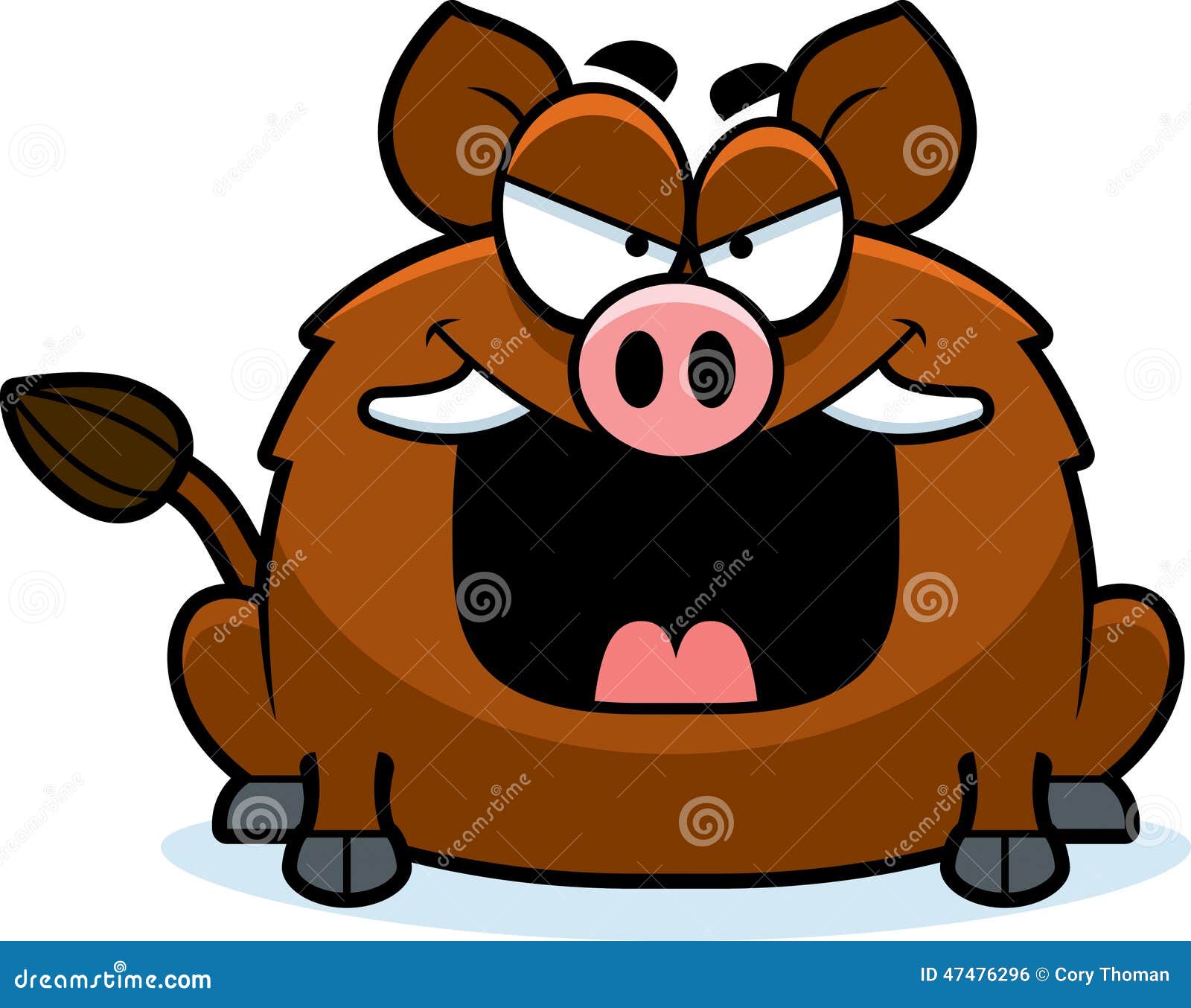 Evil Little Boar stock vector. Illustration of clipart - 47476296
