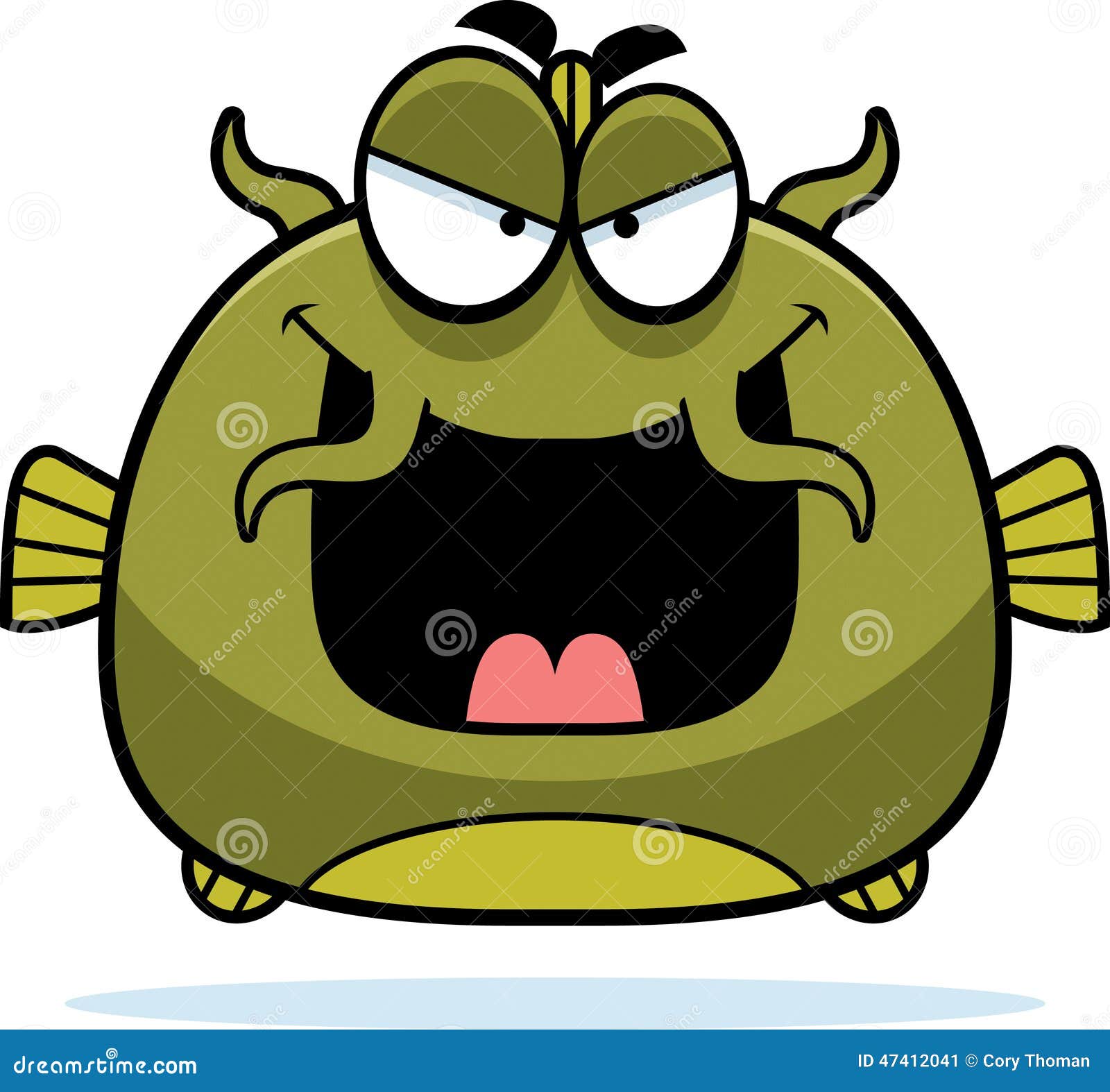 Evil Little Catfish stock vector. Illustration of clip - 47412041