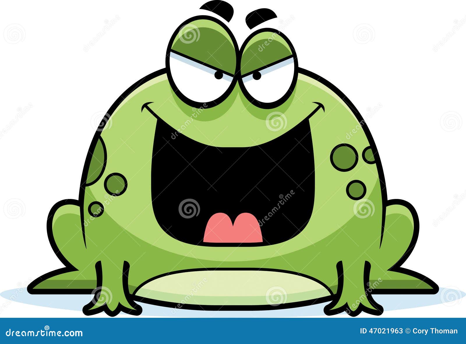 Evil Little Frog stock vector. Illustration of frog, green - 47021963