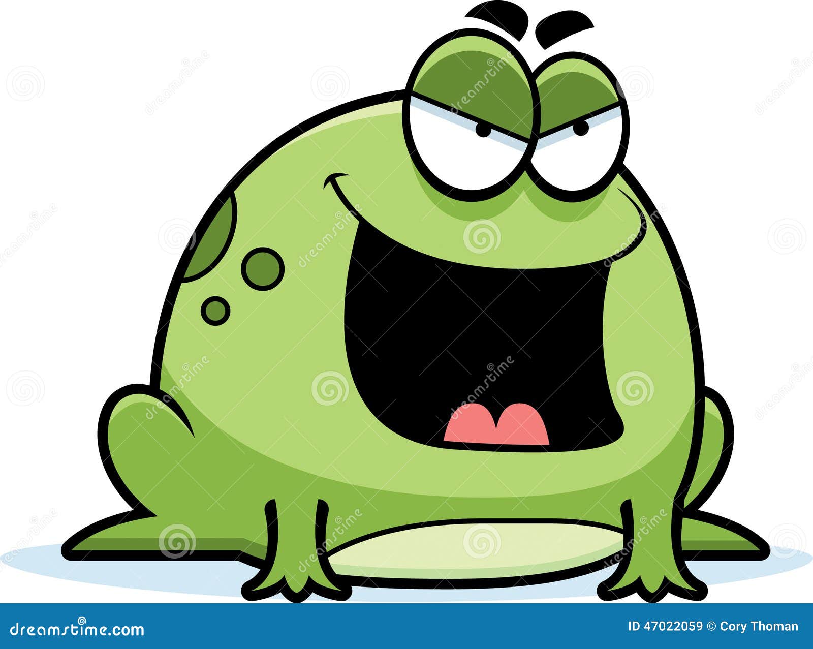Evil Little Frog stock vector. Illustration of amphibian - 47022059