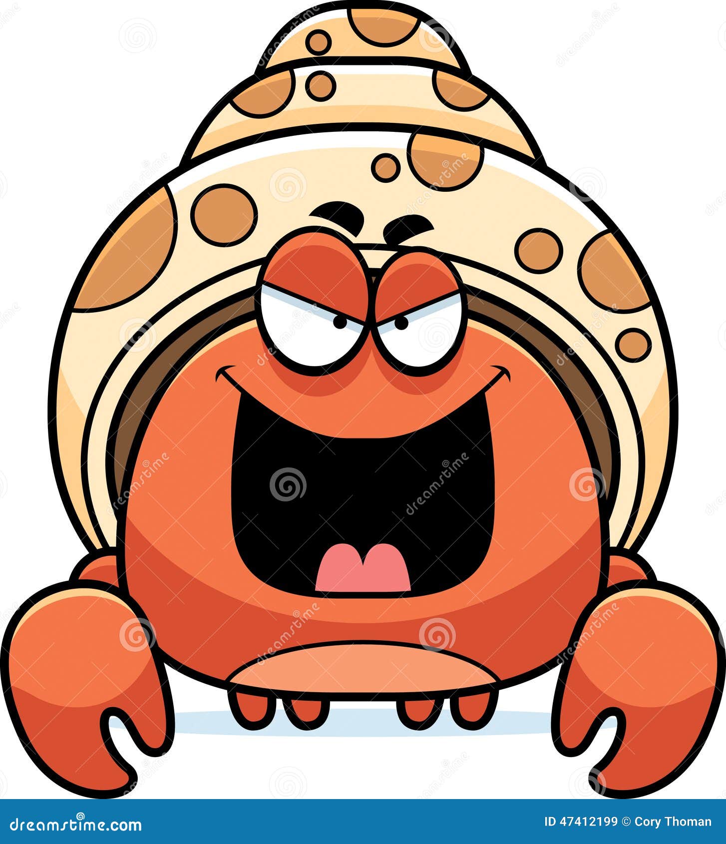 Evil Little Hermit Crab stock vector. Illustration of sinister - 47412199