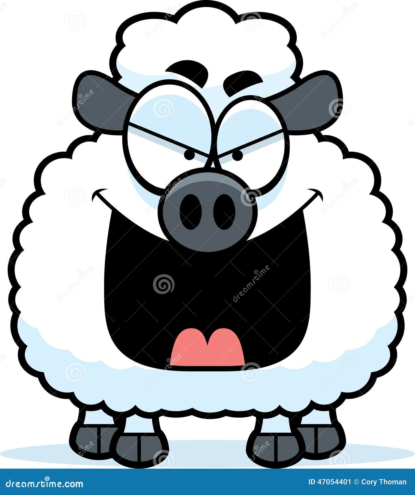 Evil Little Lamb stock vector. Illustration of sinister - 47054401