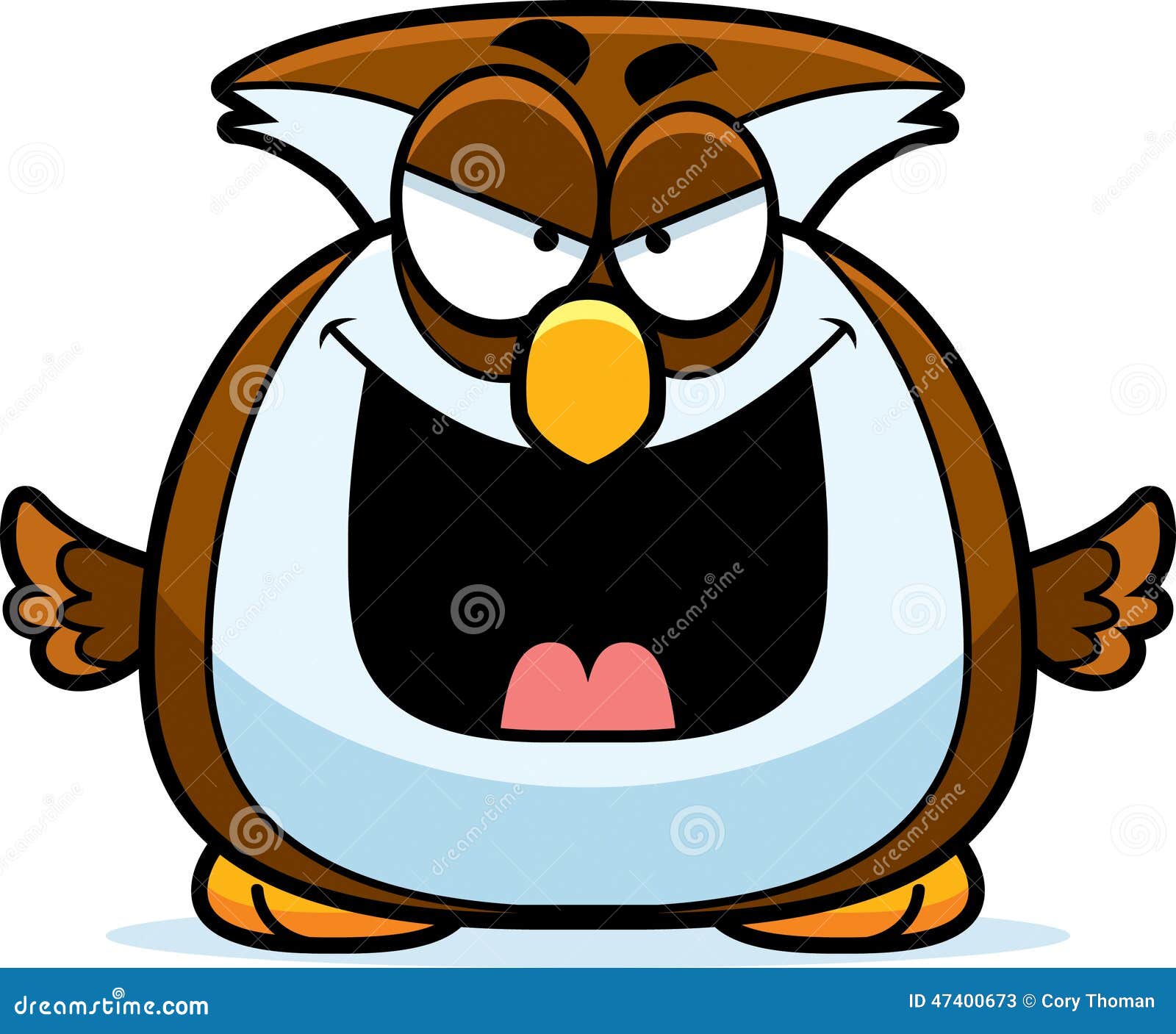 Evil Little Owl stock vector. Illustration of angry, sinister - 47400673