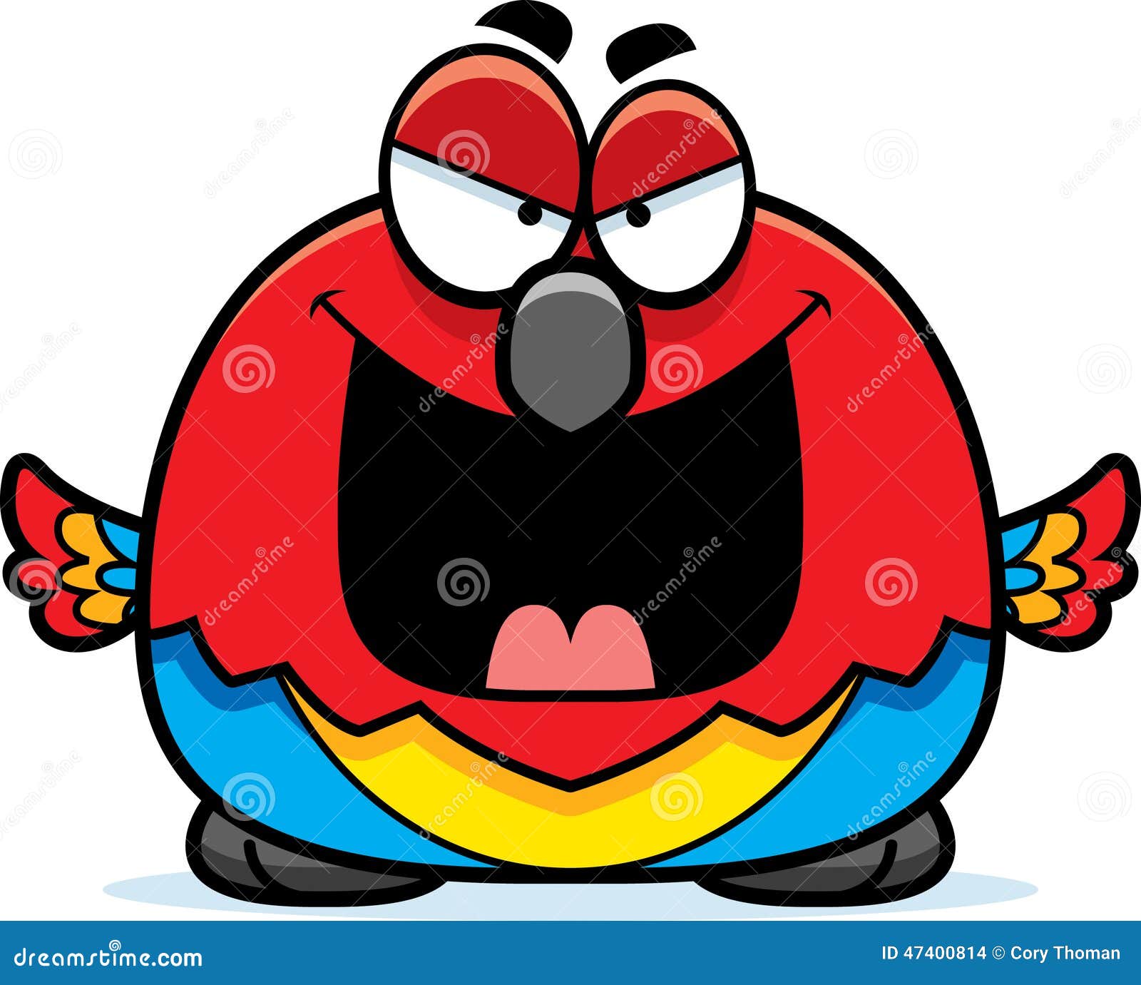 Evil Little Parrot stock vector. Illustration of bird - 47400814