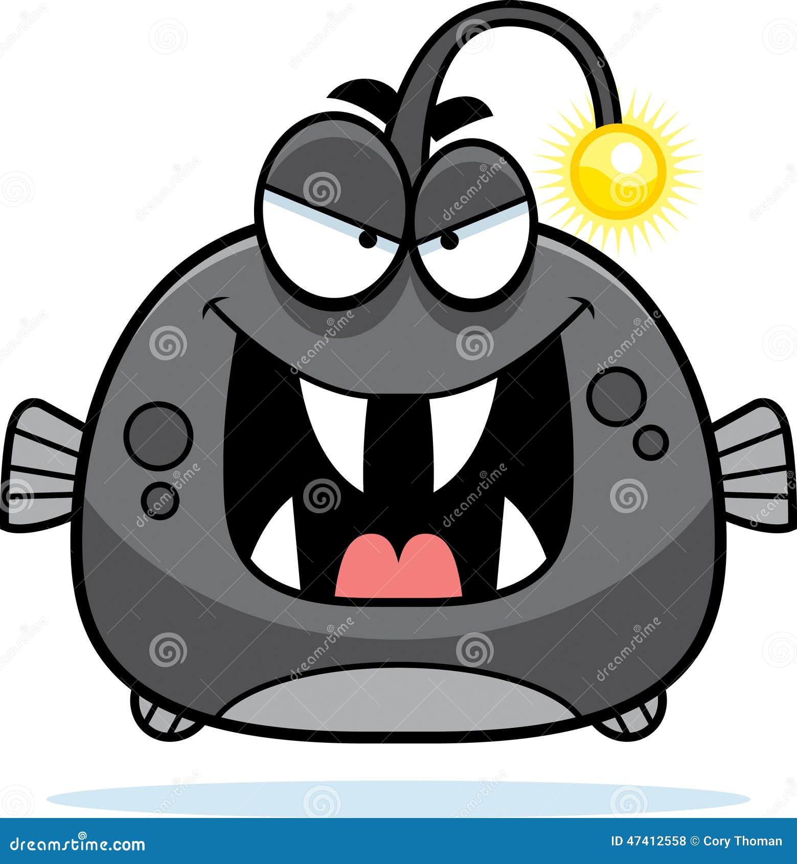 Evil Little Viperfish stock vector. Illustration of graphic - 47412558