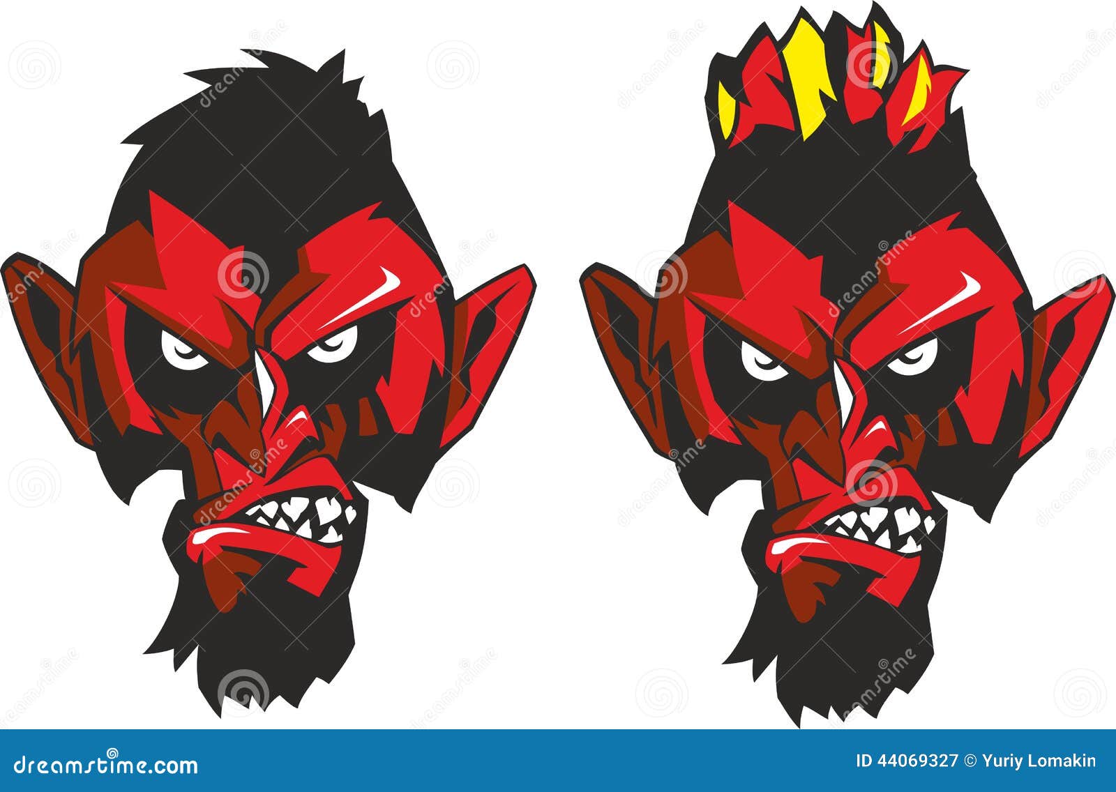 Evil logo stock vector. Illustration of demon, logo, monster - 44069327