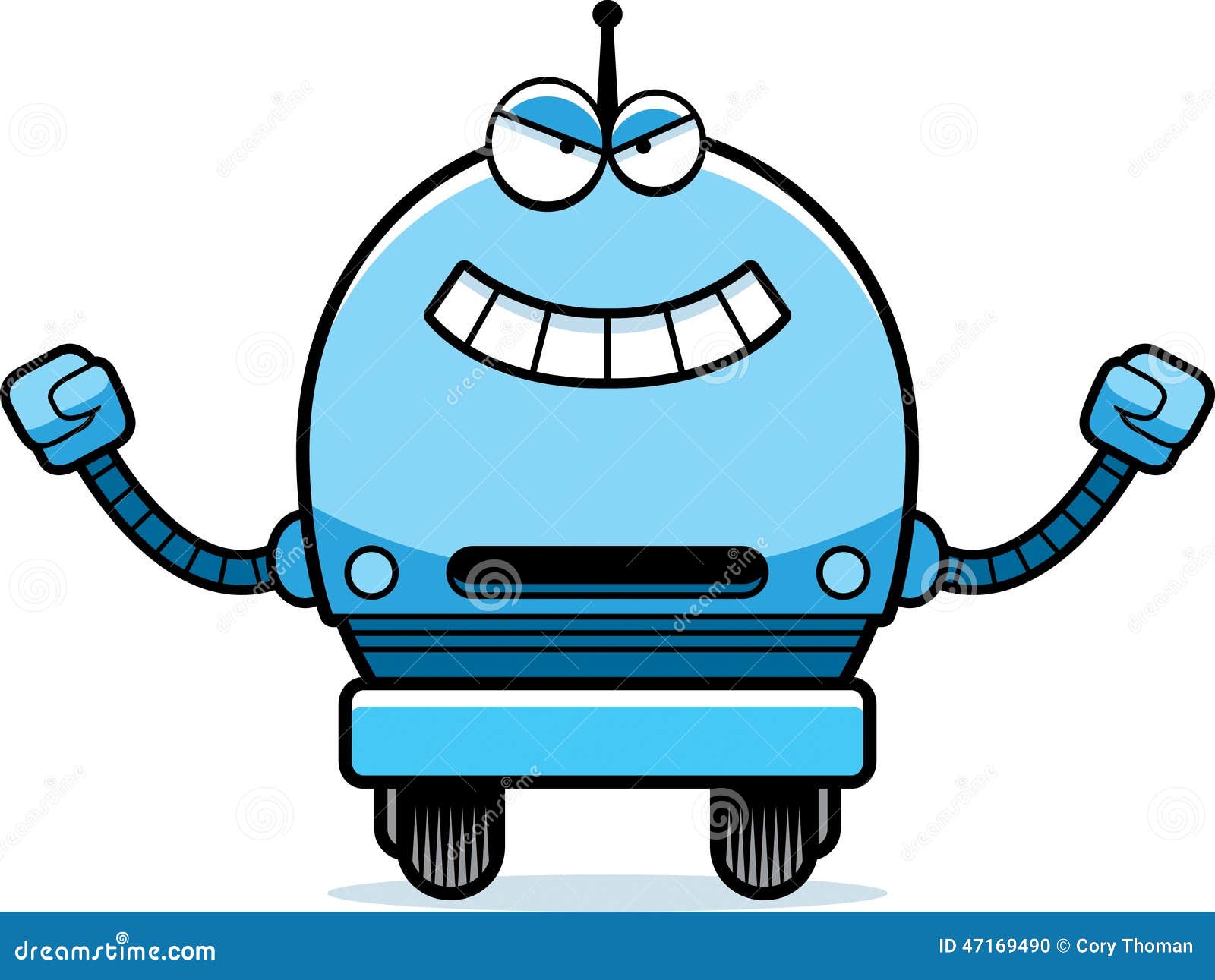 Evil Male Robot stock vector. Illustration of graphic - 47169490